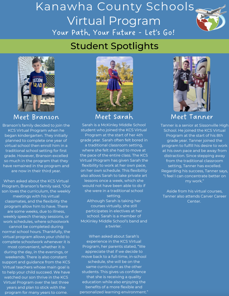 Student Spotlight – Kanawha County Schools Virtual Program
